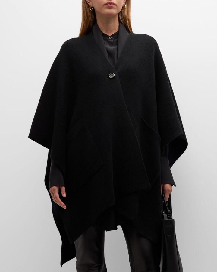Vince Double-Faced Knit Wool & Cashmere Cape - ShopStyle