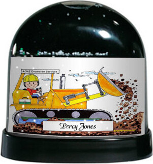 The Holiday Aisle Friendly Folks Cartoon Caricature Bulldozer Operator ...