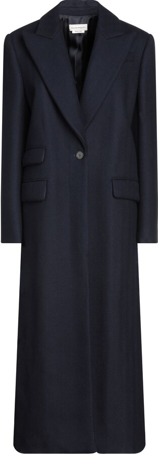 Alexander McQueen Coat Midnight Blue - ShopStyle
