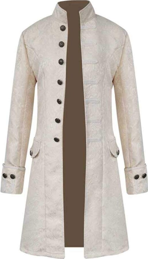 GANZHOUREN Men's Vintage Tailcoat Jacket Long Steampunk Formal Overcoat ...