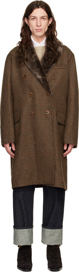 Ralph Lauren RRL Brown Shearling Coat - ShopStyle