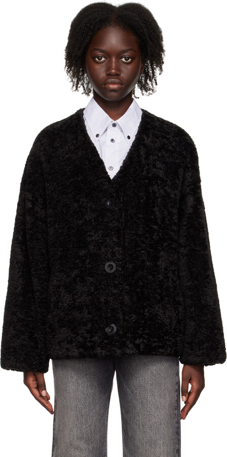 Stand Studio Black Rosie Faux-Fur Jacket - ShopStyle Fur & Shearling Coats