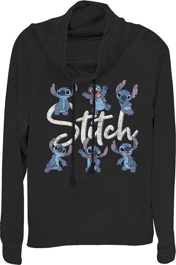 Disney Junior's Lilo & Stitch Stitch Poses Women's Long Sleeve Cowl ...