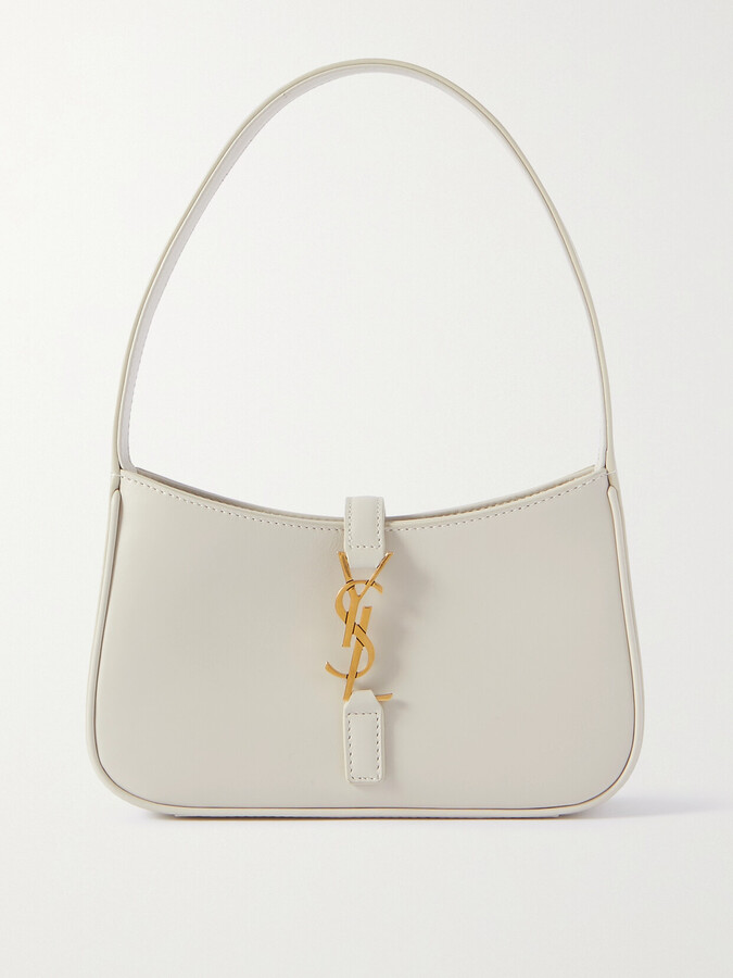 Saint Laurent Le 5 À 7 Leather Shoulder Bag - White - ShopStyle
