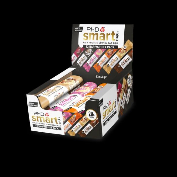 PhD Nutrition Smart Bar HFSS Variety Pack 64g Protein Bar - 12 Pack ...