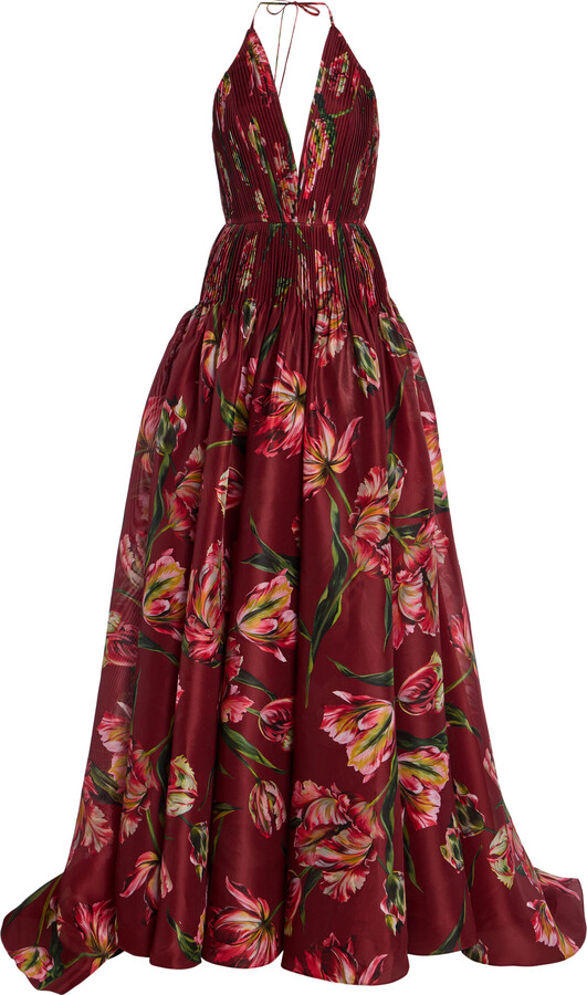 Carolina Herrera Floral Silk Gazar Gown - ShopStyle Day Dresses