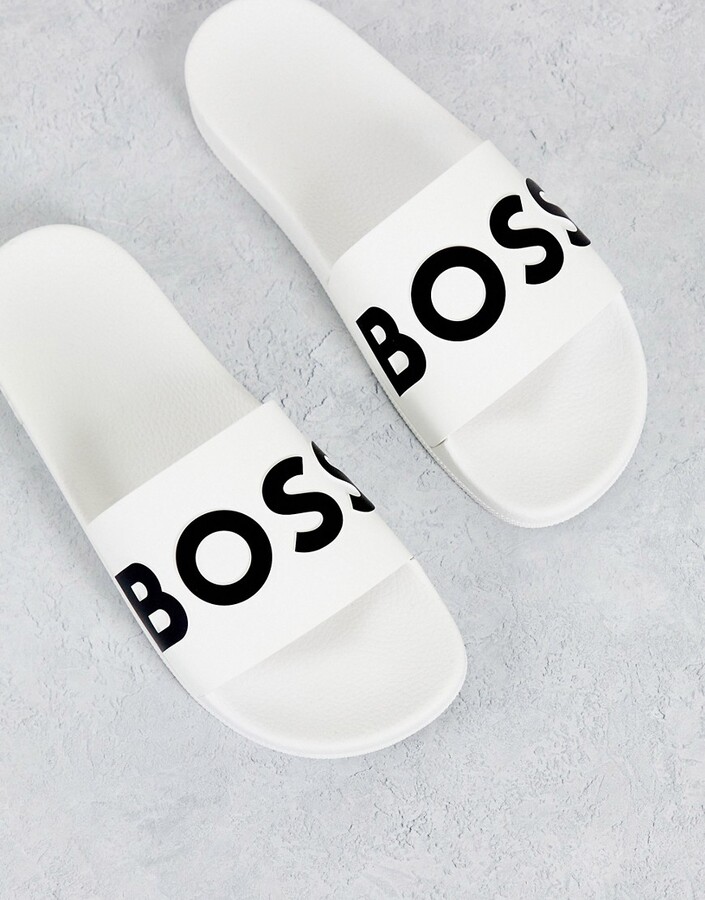 BOSS by Hugo Boss BOSS Orange Bay slider in white core - ShopStyle ...