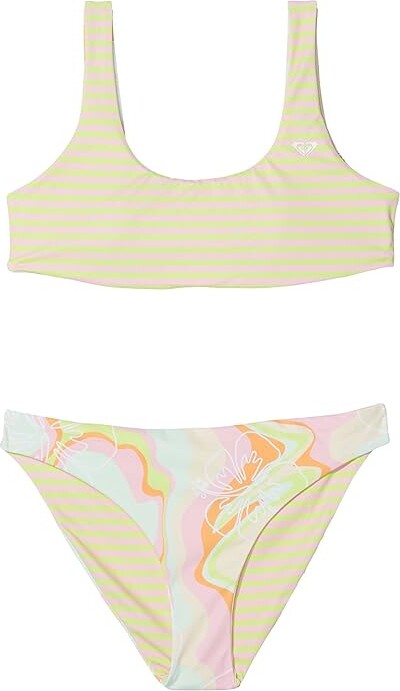 Roxy Kids Hibiscus Revo Bralette Set (Big Kids) (Ambrosia Hibiscus Hype ...