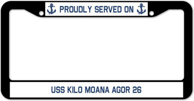 SignMission Proudly Served on USS KILO MOANA AGOR 26 Plate Frame ...
