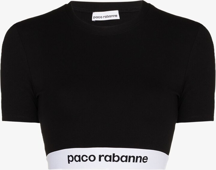 Paco Rabanne Logo Band Crop Top - ShopStyle