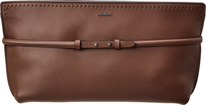 Max Mara Archetipo Leather Pouch - ShopStyle Wallets & Card Holders