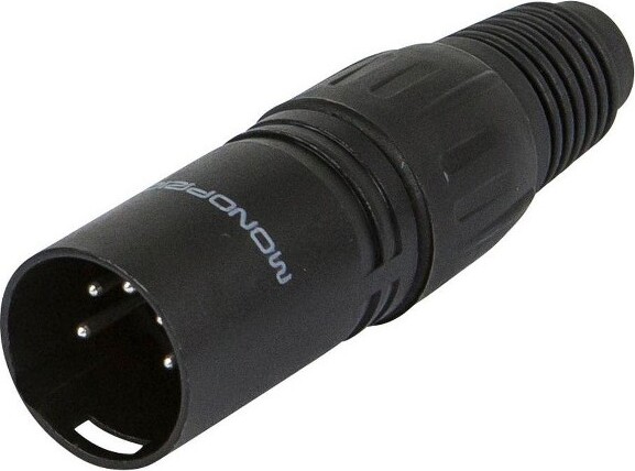 Monoprice 5-Pin Male DMX Connector - Black | Anodized Aluminum With A ...
