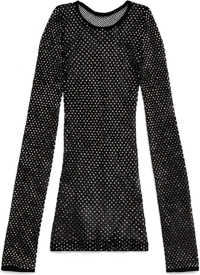 Balenciaga Crystal Mesh Top - ShopStyle