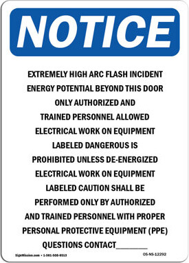 SignMission Extremely High Arc Flash Incident Sign - ShopStyle Laptop ...