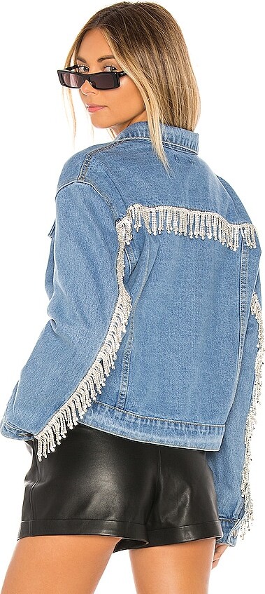 superdown Raya Rhinestone Fringe Jacket - ShopStyle