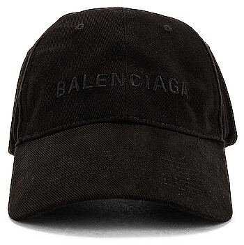 Balenciaga Logo Hat in Black - ShopStyle