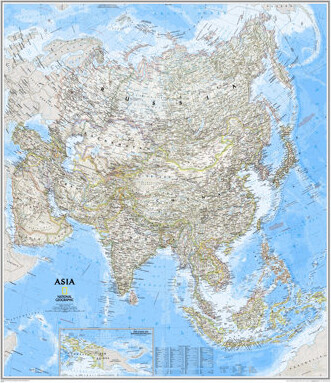 National Geographic Maps Asia Classic Wall Map - ShopStyle Game Room