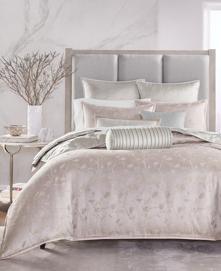 Hotel Collection Sakura Blossom Greylac Comforter Set, King, Created ...