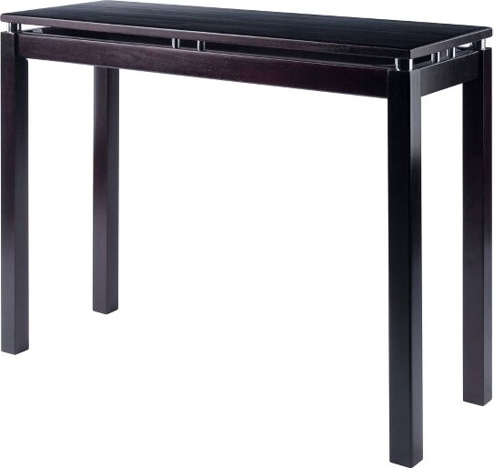 Winsome Linea Console Table Dark Espresso Hardwood Frame, Wood Veneer Top, Spot Clean, Assembly ...