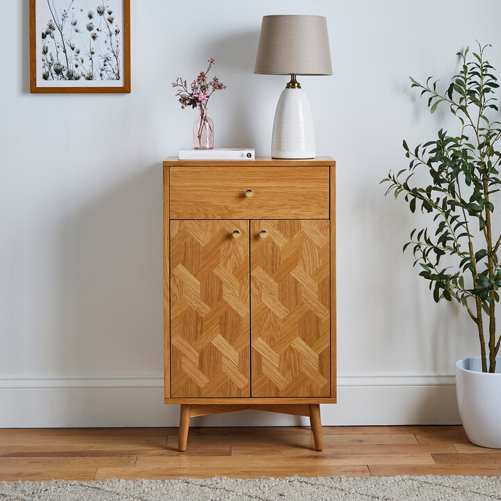 Dunelm Farris Compact Sideboard, Light Oak Light Oak - ShopStyle