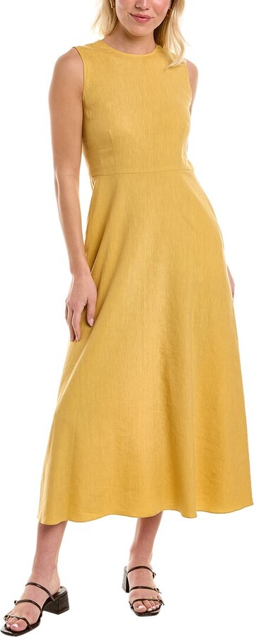 Theory Dart Linen-Blend Maxi Dress - ShopStyle