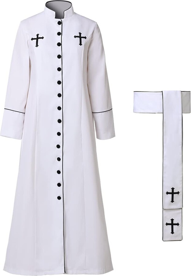 BPURB Adults Roman Clergy Cassock Robe for Women Pulpit Anglican Priest ...