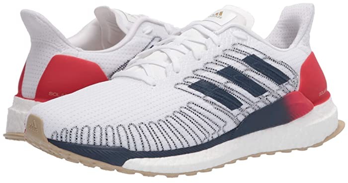 adidas Solar Boost 19 (Footwear White/Tech Indigo/Scarlet) Men's ...