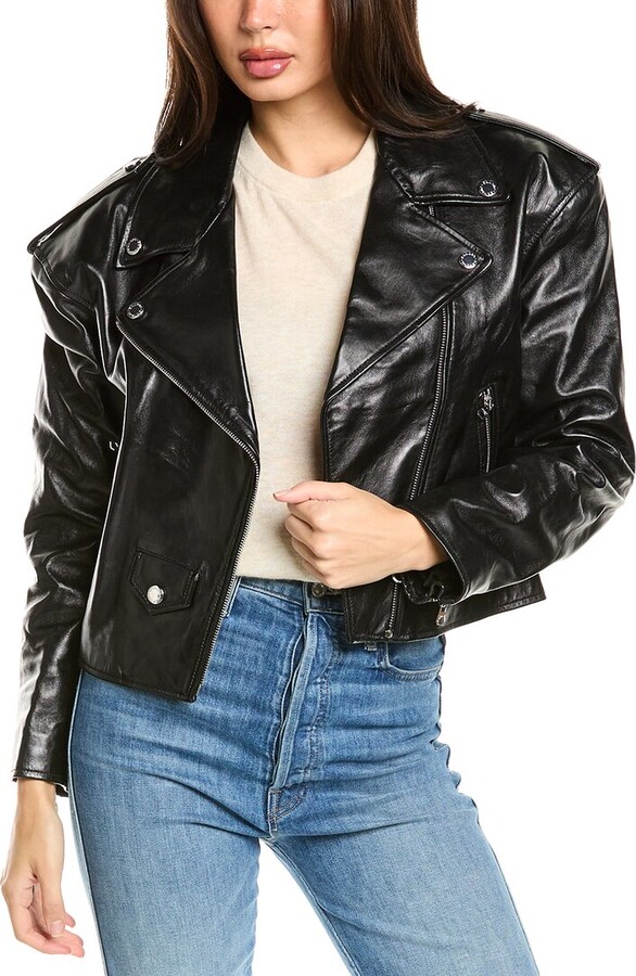 Sandro Leather Jacket - ShopStyle