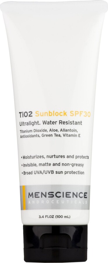 Menscience Tio2 Sunblock Spf 30 Ultralight Oil Free For Men 3.4 Fl.oz ...