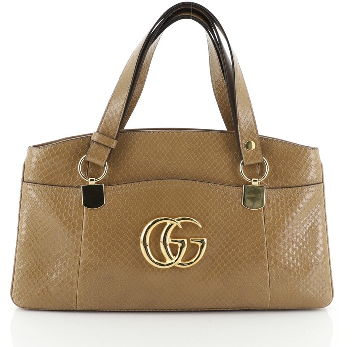 Gucci Arli Top Handle Bag Python Large - ShopStyle