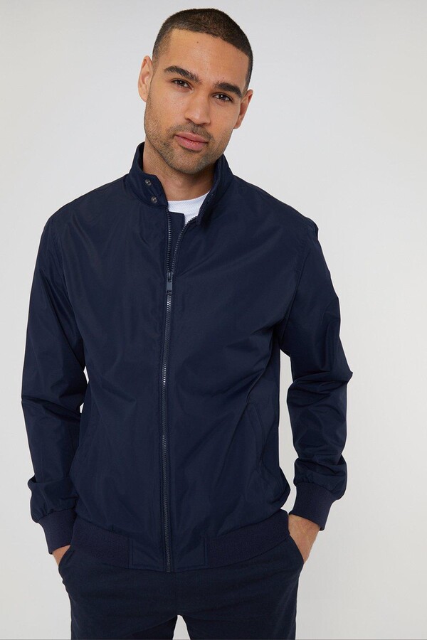 Threadbare 'Harrogate' Showerproof Harrington Jacket - Navy - ShopStyle