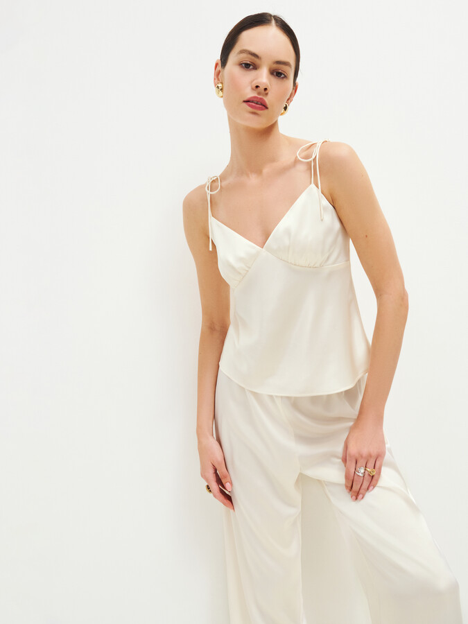 Reformation Edel Satin Top - ShopStyle