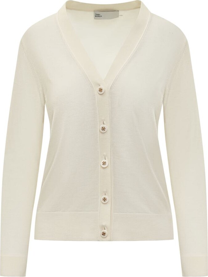 Tory Burch Wool And Silk Cardigan - ShopStyle