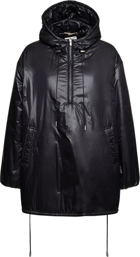 Saint Laurent Embroidered nylon jacket - ShopStyle