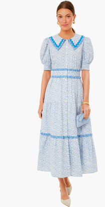 Hyacinth House Blue Floral Ric Rac Linger Dress - ShopStyle