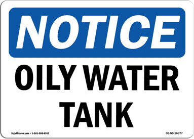 SignMission Oily Water Tank Sign - ShopStyle Desks