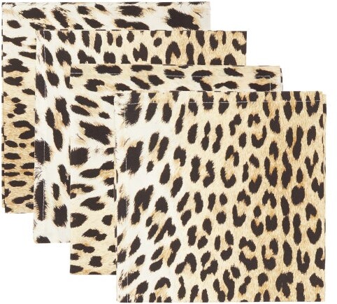 MARTA FERRI X Pierre Fray Set Of Four Leopard-print Napkins - Leopard ...