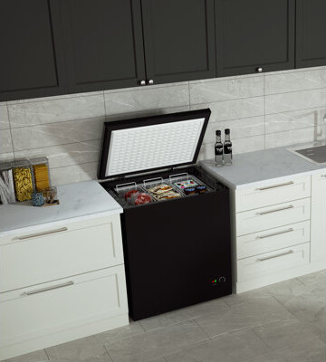 ADT 5.0 Cu ft Garage Ready Chest Freezer with Adjustable Temperature ...