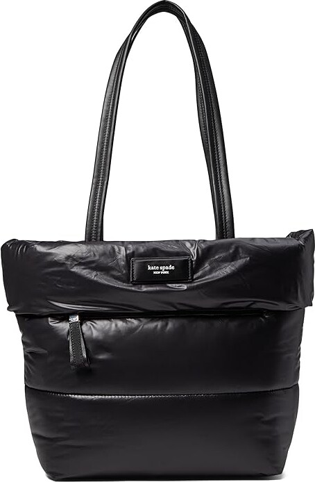 Kate Spade Puffed Puffy Fabric Small Tote (Black) Handbags - ShopStyle