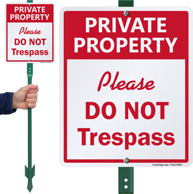 SmartSign Do Not Trespass Sign and Stake Kit - ShopStyle Home Office
