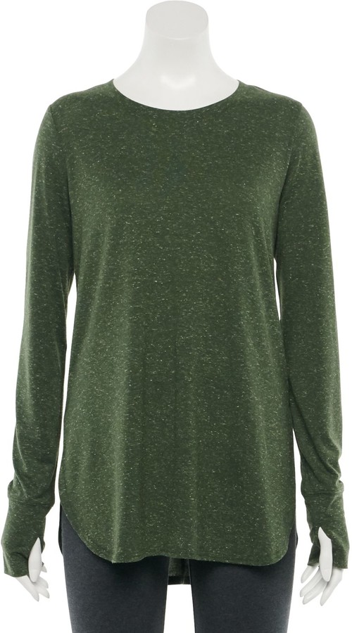 Tek Gear Women's High-Slit Tunic Tee - ShopStyle T-shirts