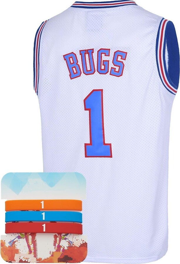 TUEIKGU Mens #1 Bugs Basketball Jersey Movie Couples Halloween Costume ...