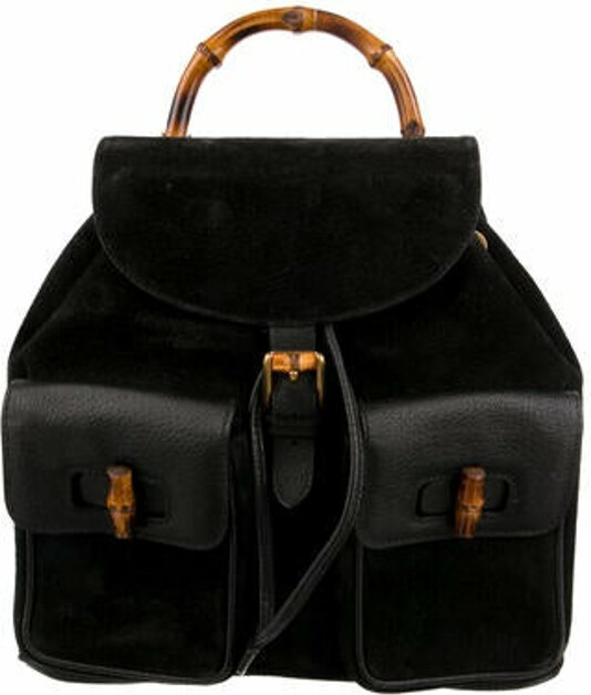 Gucci Suede Bamboo Medium Backpack - ShopStyle