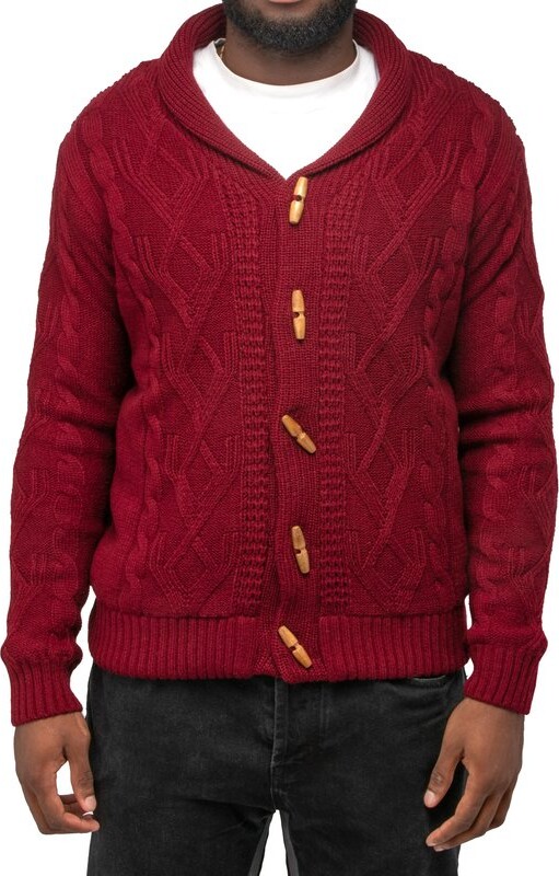 X-Ray X RAY Waffle Knitted Shawl Collar Cardigan - ShopStyle