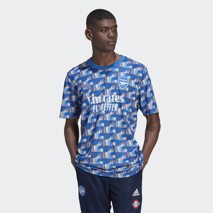 adidas Arsenal x TFL Pre-Match Jersey Bright Royal S Mens - ShopStyle