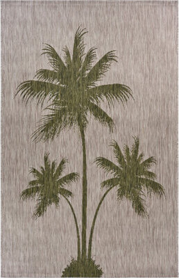 Homesahel Green Palm Tree Indoor Outdoor 2'' X 3'' Scatter Rug - Modern ...