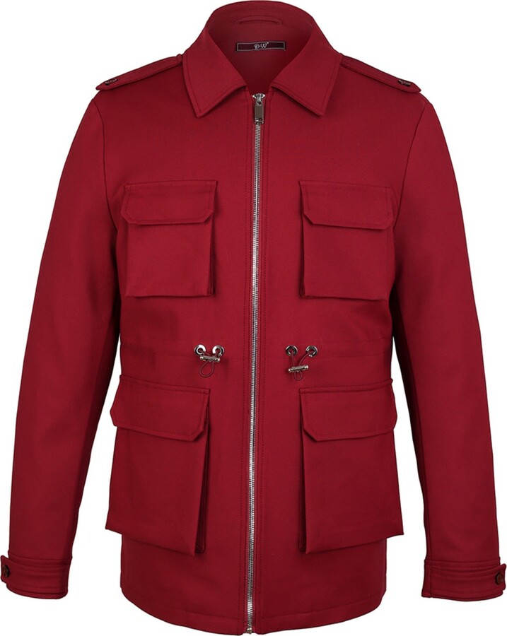 David Wej Men's Ashford Military Jacket – Red - ShopStyle