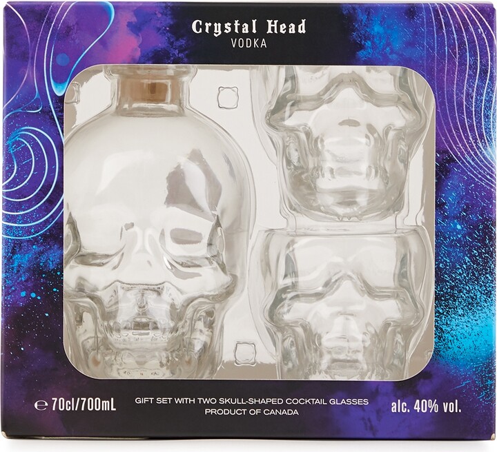 Crystal Head Vodka Vodka & Skull-Shaped Cocktail Glasses Gift Set ...