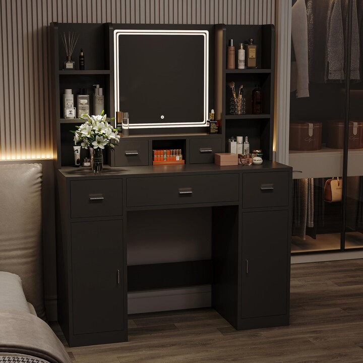 LUSPAZ Vanity Mirror with Lights Vanity Desk Makeup Vanities Table ...