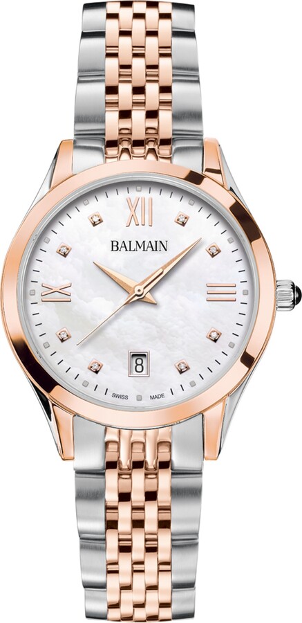 Balmain Women's Swiss Classic R Diamond Accent Two-Tone Stainless Steel ...